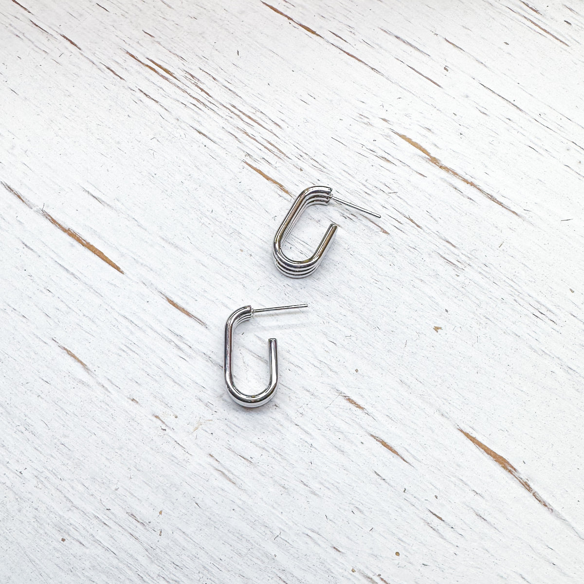 Premium SILVER TRIPLE STRAND Hoops Stainless Steel – Campbells and Chaos