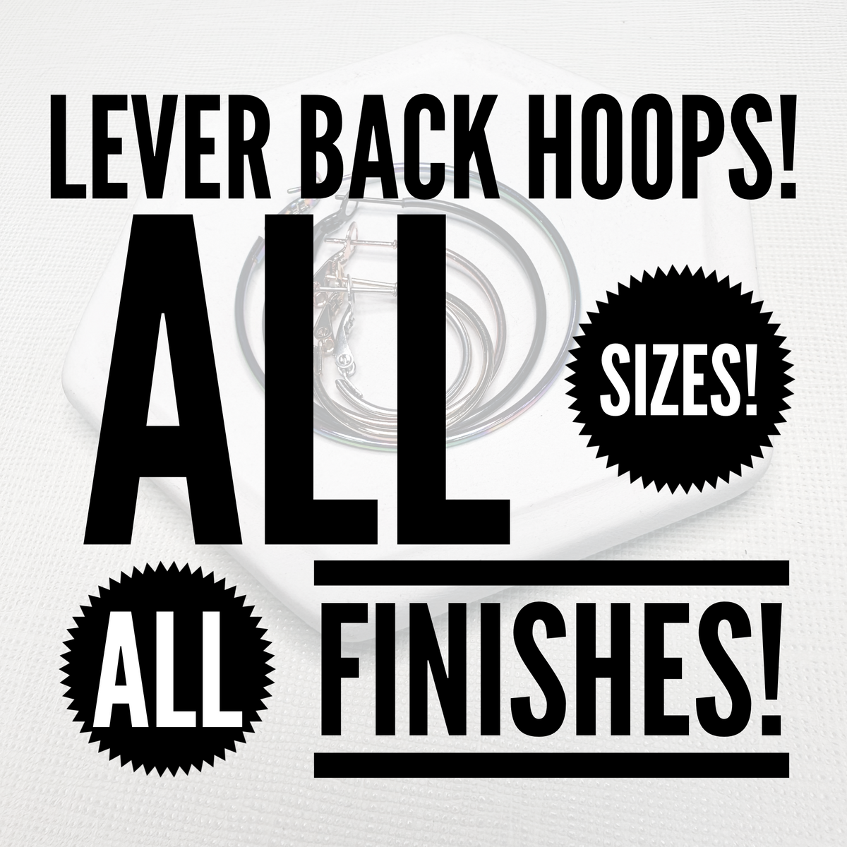 Lever Back Hoops ALL SIZES AND FINISHES Stainless Steel 5pair/25pairs ...