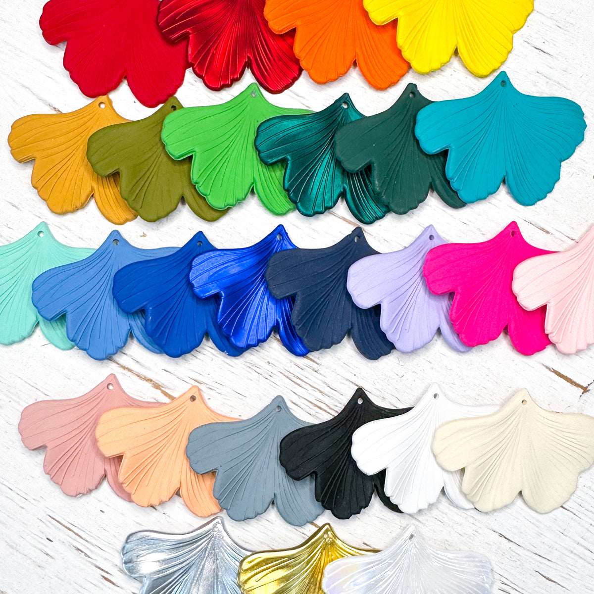 Ginkgo Leaf Charms -------->CHOOSE YOUR COLORS! – Campbells and Chaos