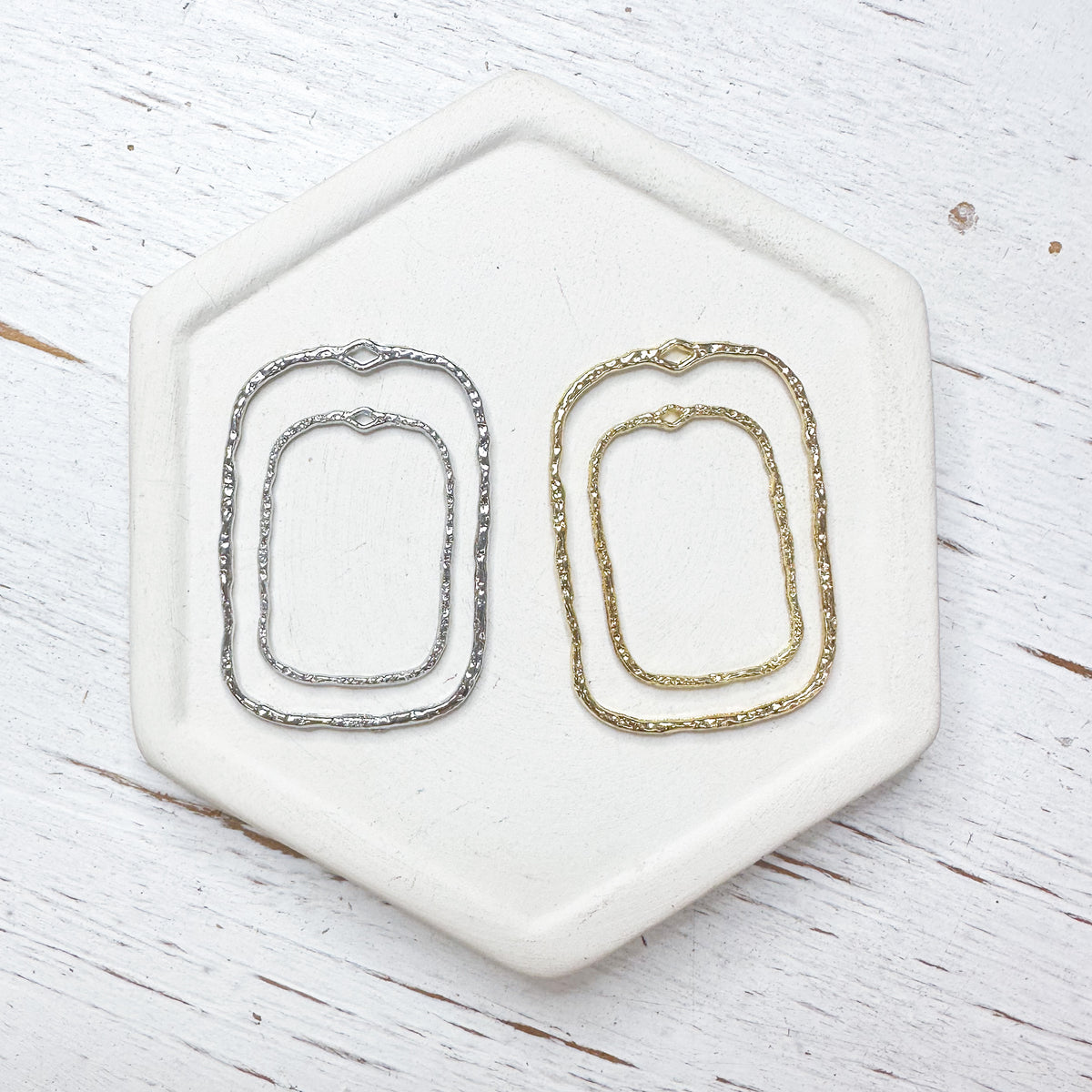 Organic RECTANGLE Hoops, All Sizes You Choose the Finish! – Campbells ...