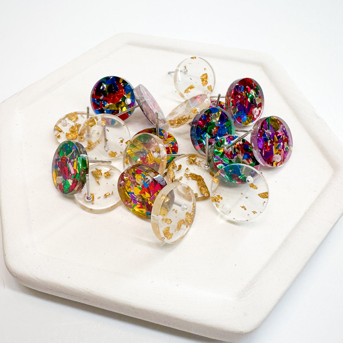 ASC METALLIC FLAKE Acrylic 13mm Stud Connectors--------> Choose Your C ...