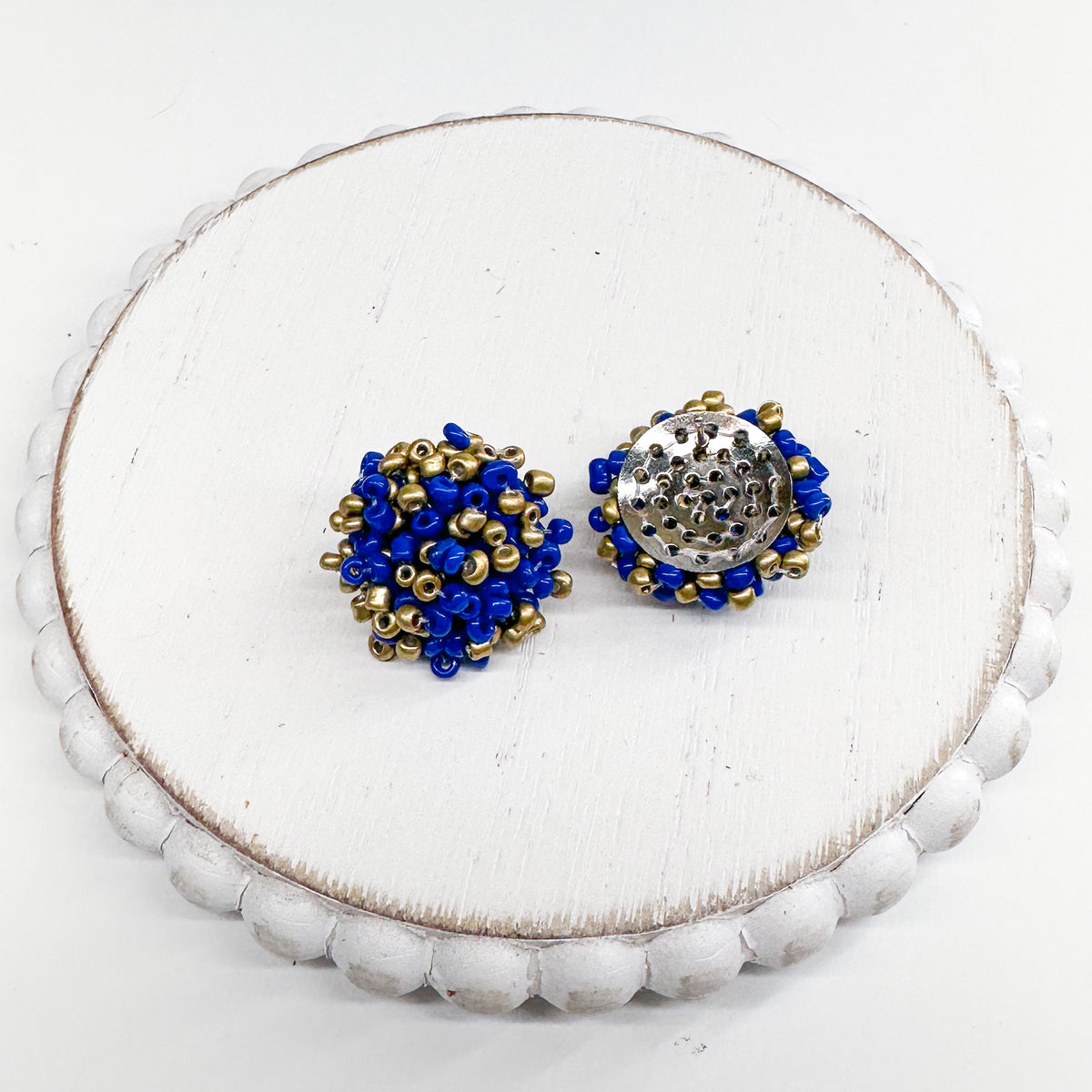 20mm MIXED STYLE Pom Style Seed Bead Studs 100% Stainless Steel ...