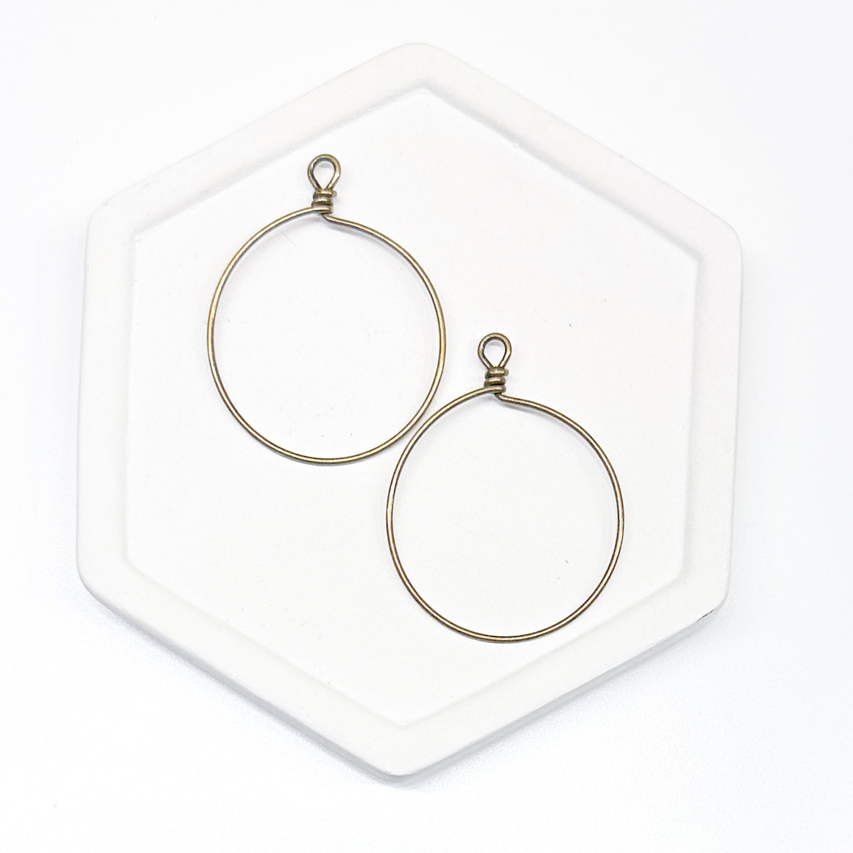 Round Dangle Hoops/Bezel/Fringe Hoops Stainless Steel -----> Lots of C ...